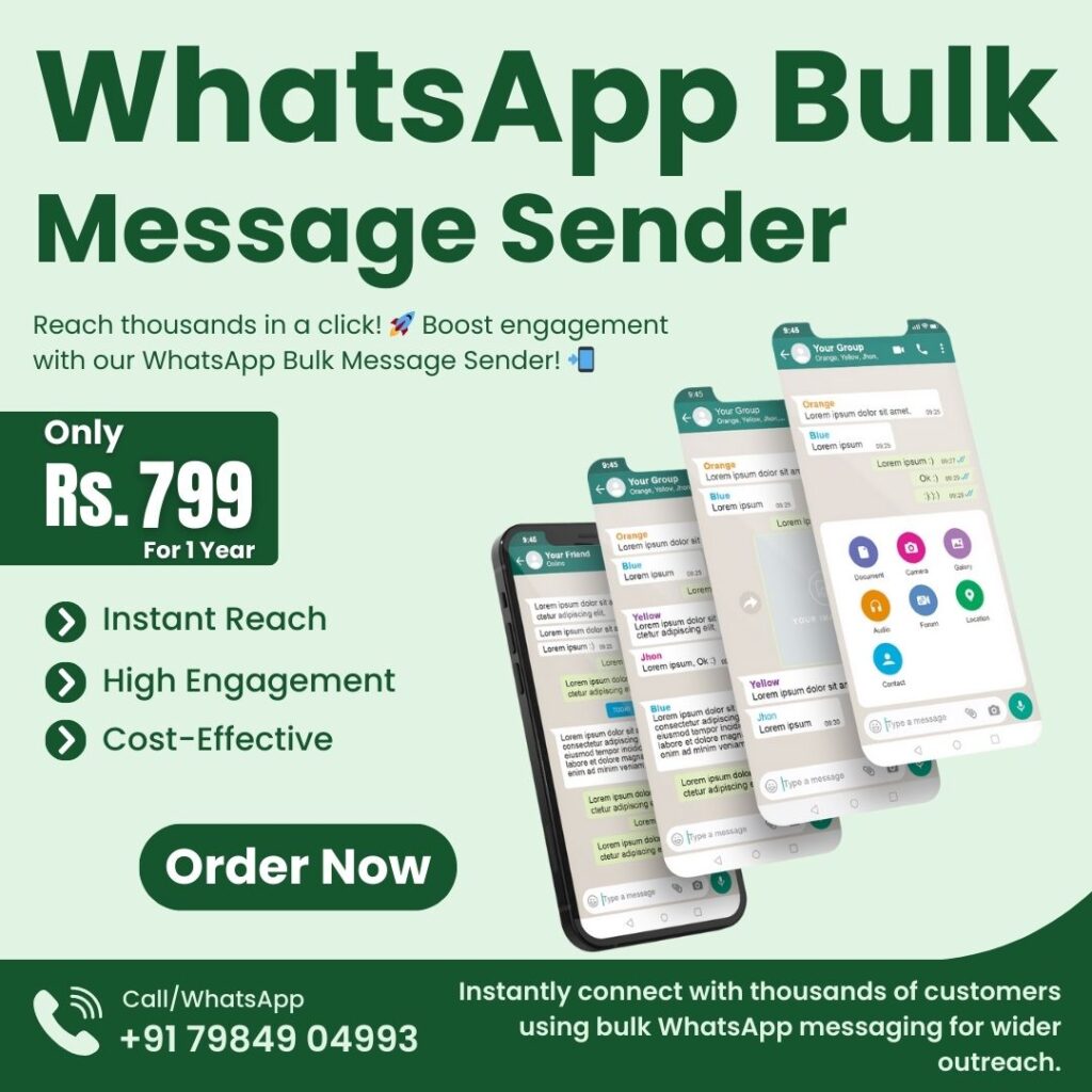 WhatsApp Bulk Message Software – Clicxia Web Technology